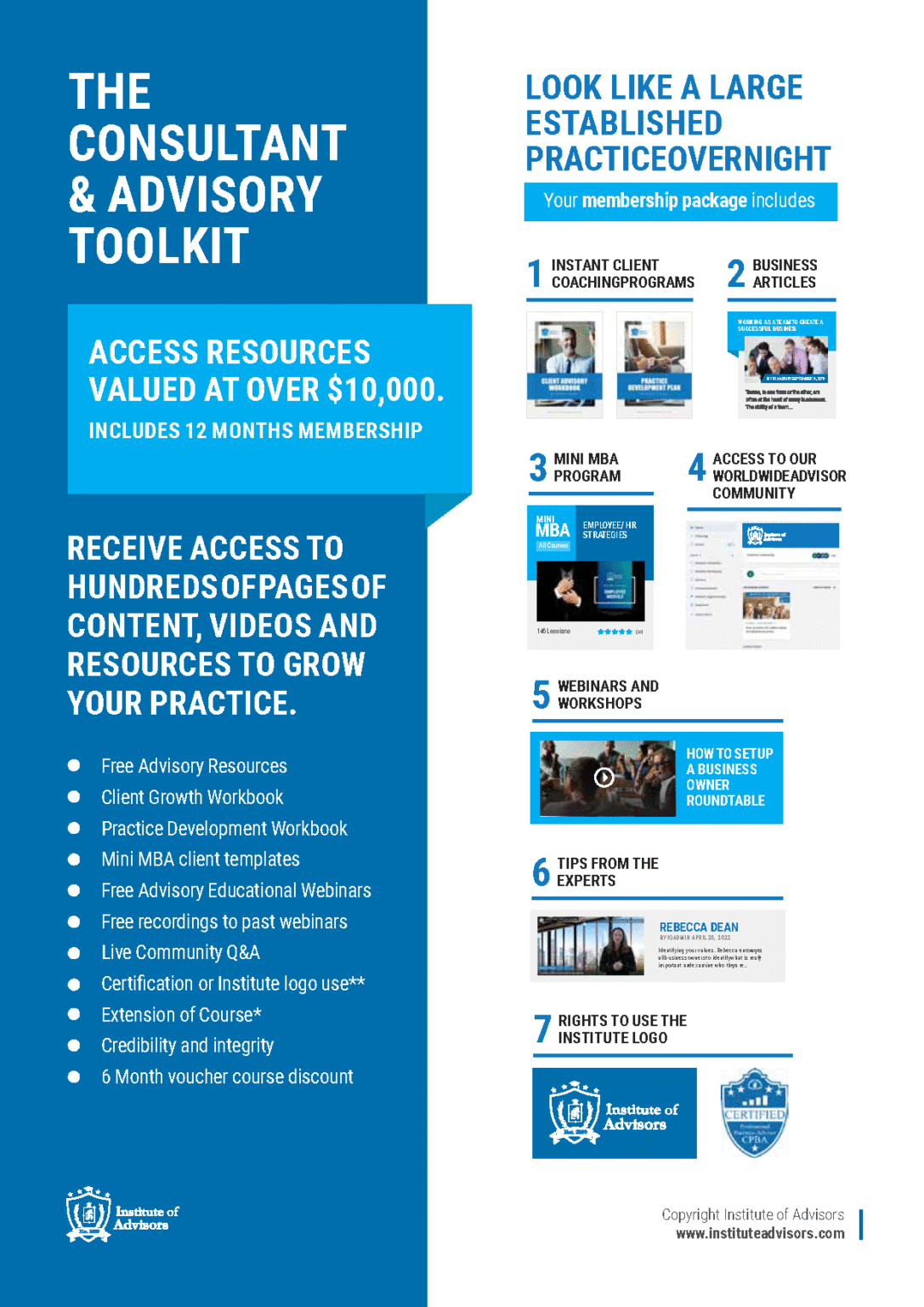 2025 Special Offer – Institute Advisors